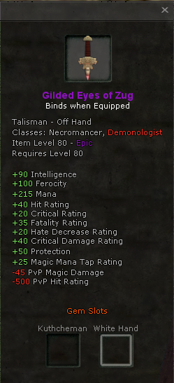 Gilded Eyes of Zug – Your Age of Conan Pro Shop