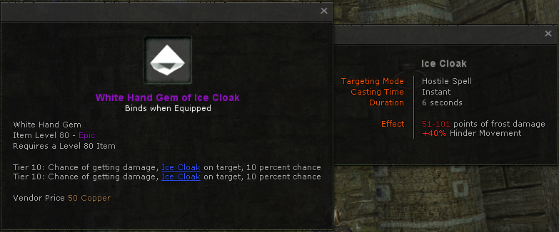 White Hand Gem of Ice Cloak – Your Age of Conan Pro Shop